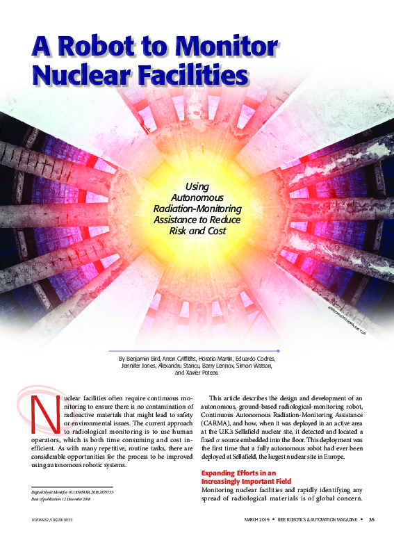 (PDF) A Robot to Monitor Nuclear Facilities: Using Autonomous Radiation ...