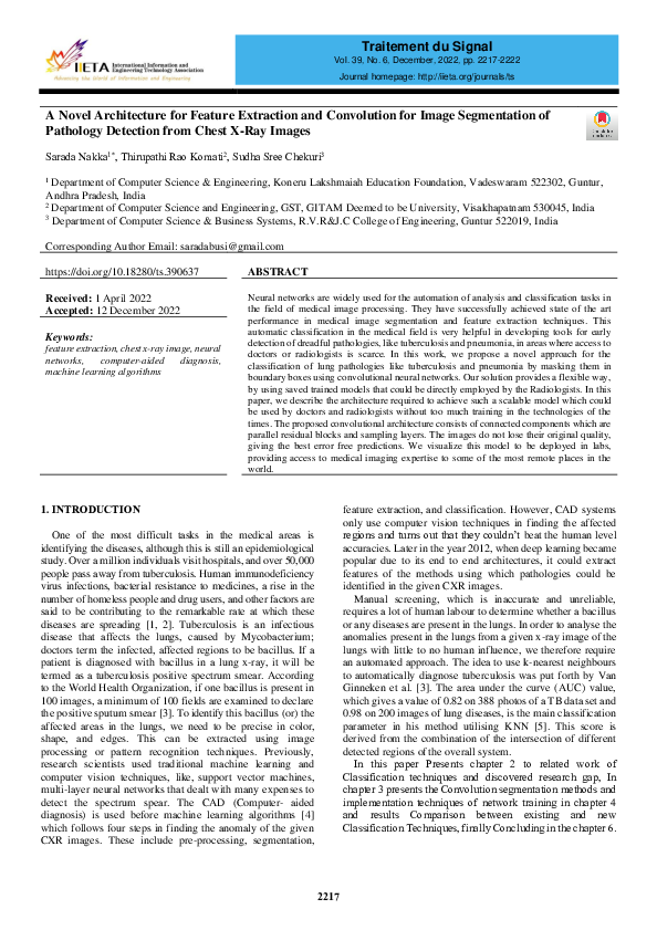 (PDF) A Novel Architecture for Feature Extraction and Convolution for Image Segmentation of ...
