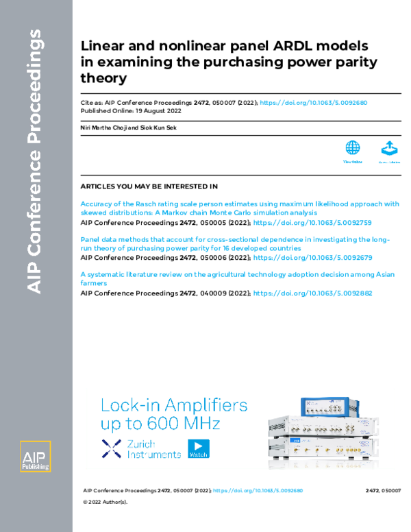 (PDF) Linear and nonlinear panel ARDL models in examining the ...