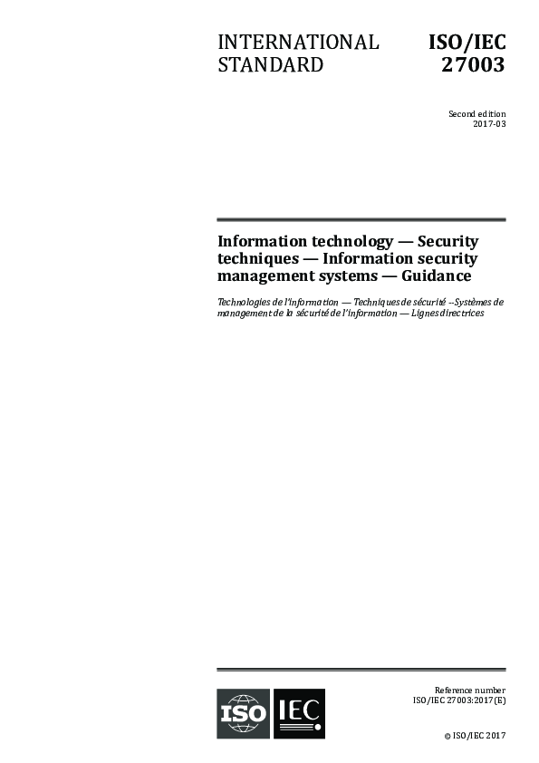(PDF) Information technology -Security techniques -Information security management systems -Guidance