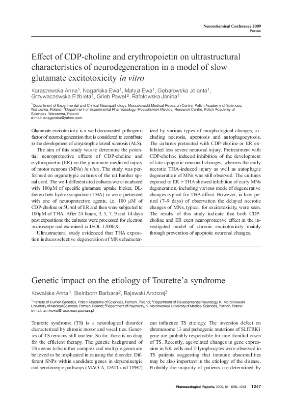 (PDF) Genetic impact on the etiology of Tourette‘a syndrome