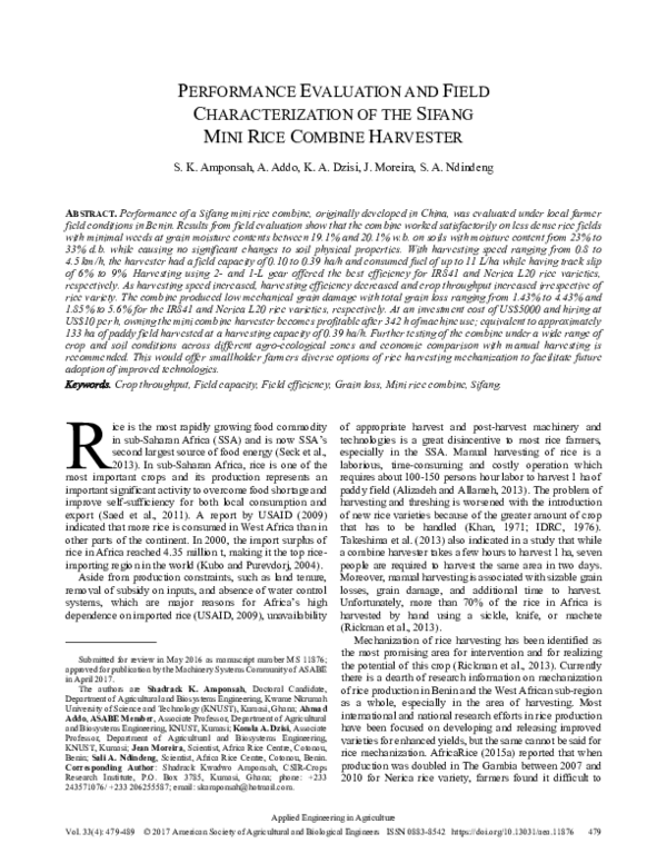 (PDF) Performance Evaluation and Field Characterization of the Sifang ...