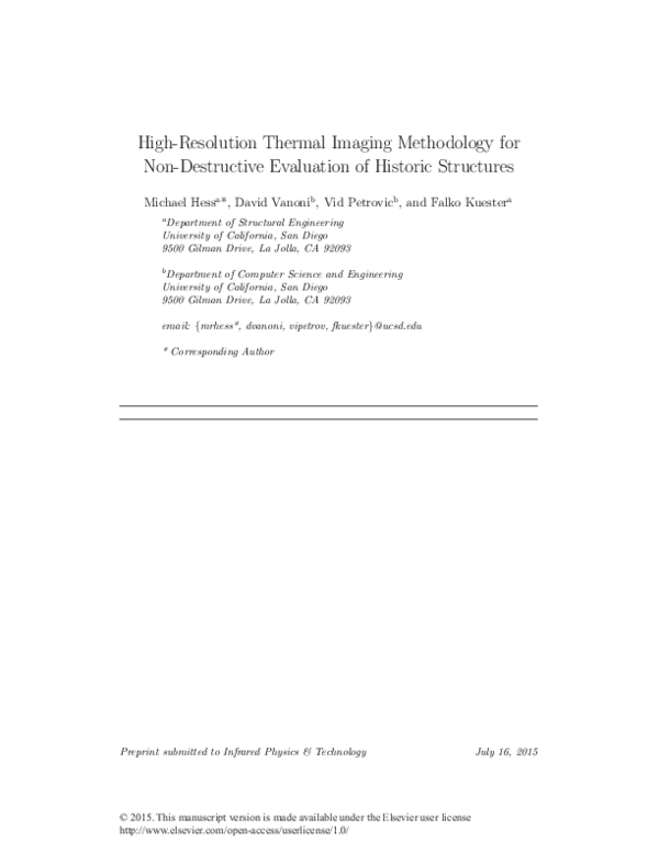 (PDF) High-resolution thermal imaging methodology for non-destructive evaluation of historic ...