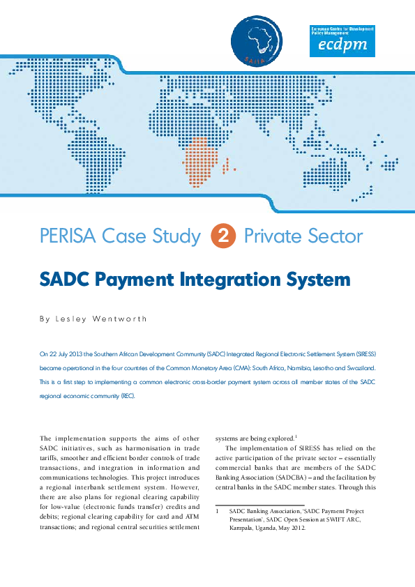 (PDF) SADC Payment Integration System