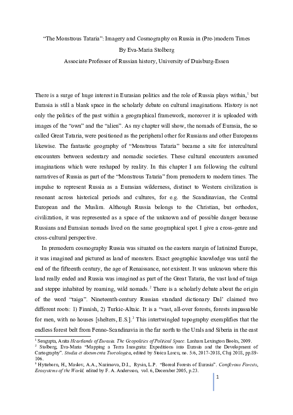 (DOC) "The Monstrous Tataria": Imagery and Cosmography on Russia in ...