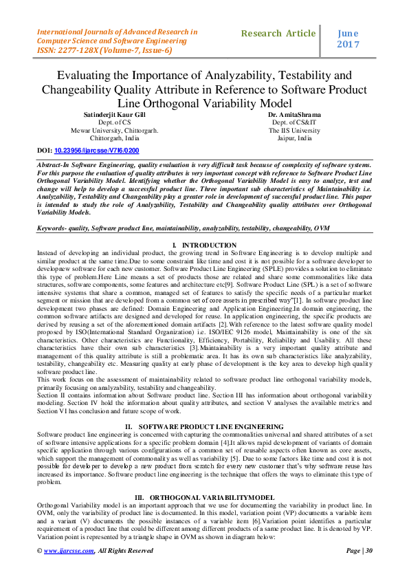 (PDF) Evaluating the Importance of Analyzability, Testability and ...