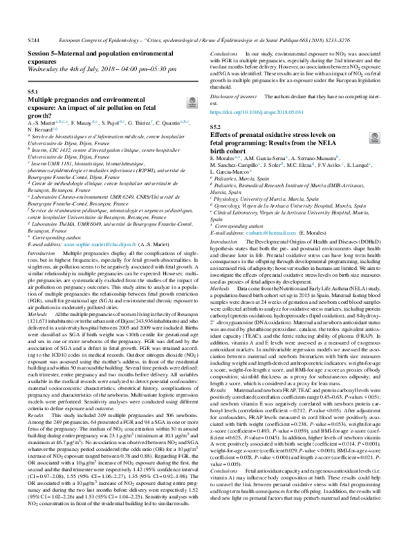 (PDF) Multiple pregnancies and environmental exposure: An impact of air ...