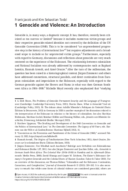 (PDF) Genocide and Violence: An Introduction.