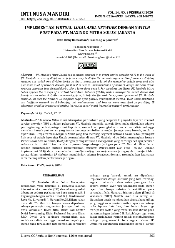 (PDF) Implementasi Virtual Local Area Network Dengan Switch Port Pada ...