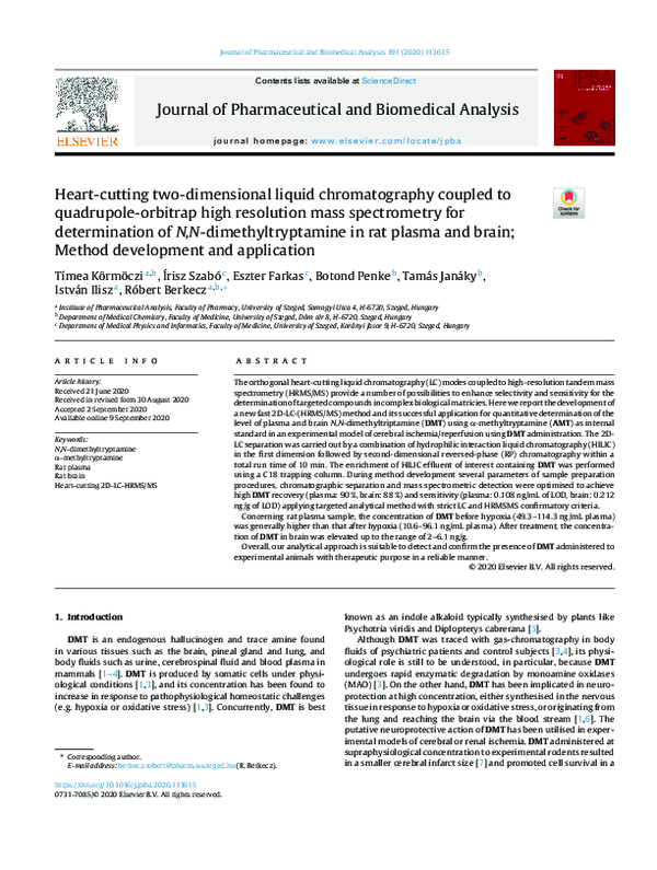 (PDF) Heart-cutting two-dimensional liquid chromatography coupled to ...