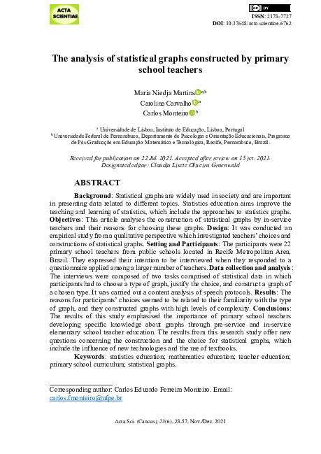 (PDF) The analysis of statistical graphs constructed by primary school ...