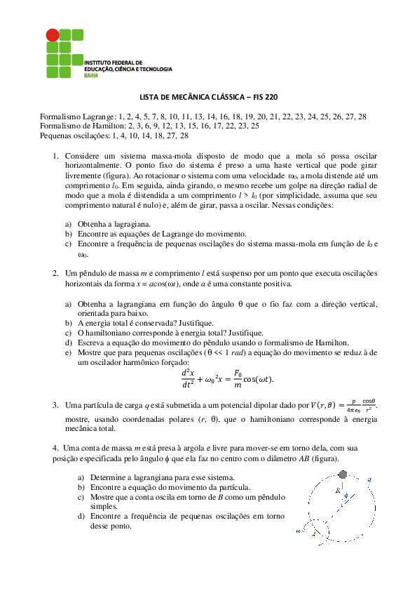 (PDF) Lista Mec Classica