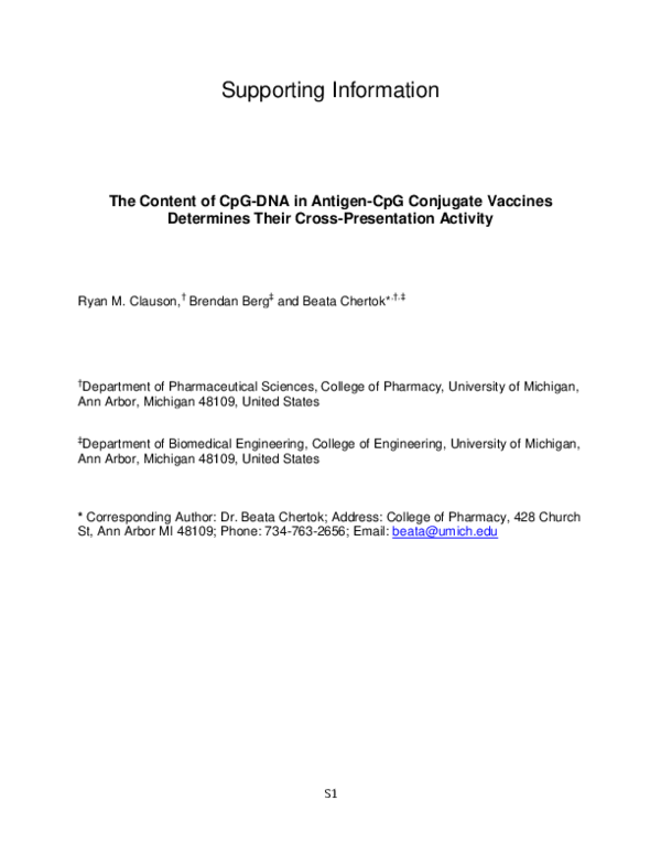(PDF) The Content of CpG-DNA in Antigen-CpG Conjugate Vaccines ...