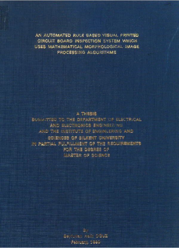 Pdf An Automated Rule Based Visual Printed Circuit Board Inspection System Which Uses