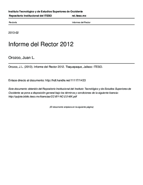 (PDF) Informe del Rector 2012 | Juan Sebastian Muriel Orozco - Academia.edu