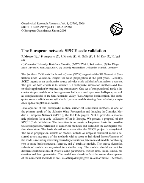 (PDF) The European Network SPICE Code Validation | Jozef Kristek ...
