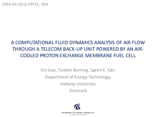 Pdf A Computational Fluid Dynamics Analysis Of Air Flow Through A Telecom Back Up Unit Powered