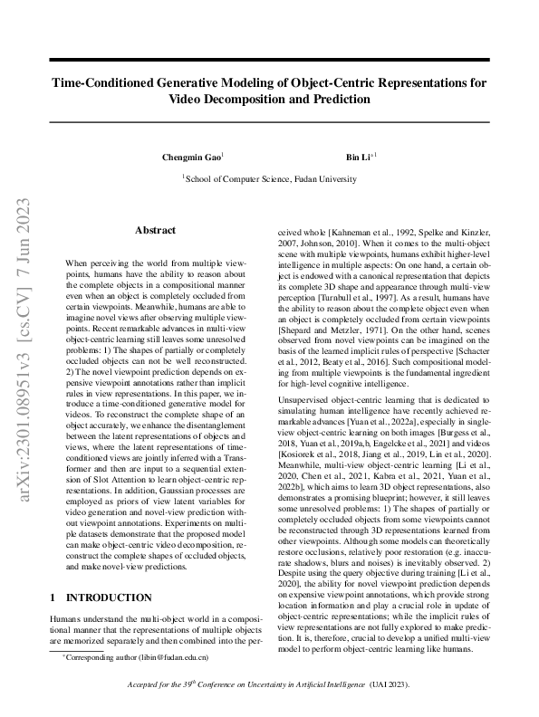 (PDF) Time-Conditioned Generative Modeling of Object-Centric Representations for Video ...