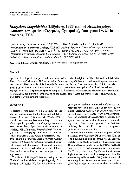 (PDF) Diacyclops languidoides (Lilljeborg, 1901) s.l. and ...