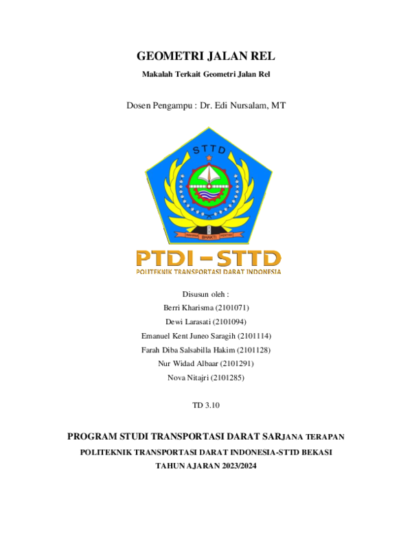 (PDF) GEOMETRI JALAN REL KA