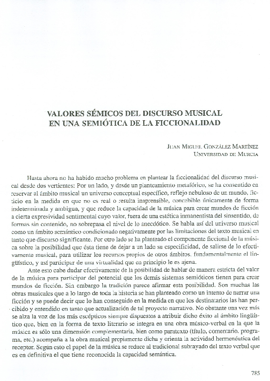 (PDF) Valores sémicos del discurso musical en una semiótica de la ficcionalidad