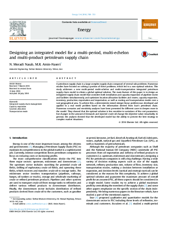 (PDF) Designing an integrated model for a multi-period, multi-echelon ...