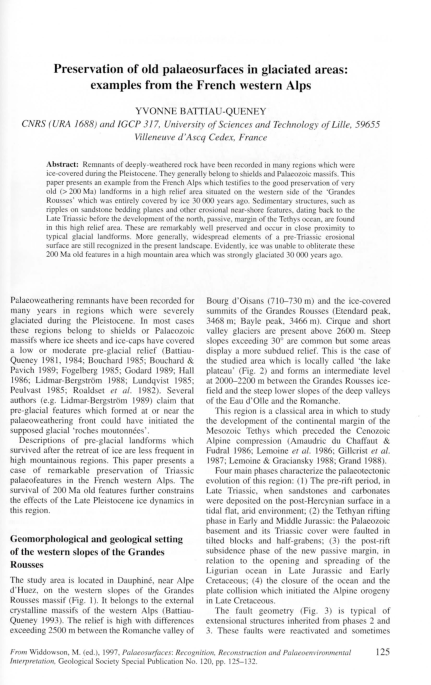 (PDF) Preservation of old palaeosurfaces in glaciated areas: examples ...