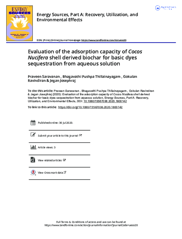 (PDF) Evaluation of the adsorption capacity of Cocos Nucifera shell ...