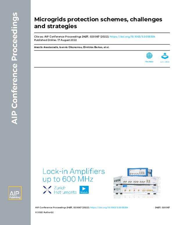 Pdf Microgrids Protection Schemes Challenges And Strategies