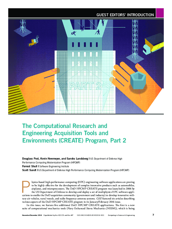 (PDF) The Computational Research and Engineering Acquisition Tools and Environments (CREATE ...