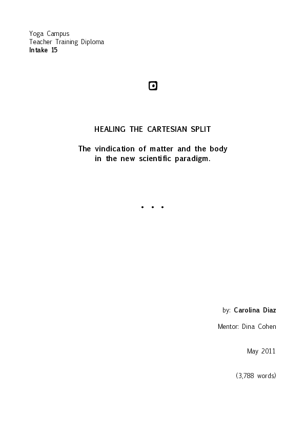 (PDF) Healing the cartesian split