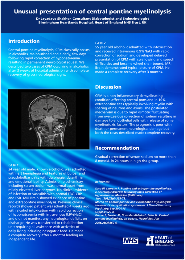 (PDF) Unusual presentation of central pontine myelinolysis