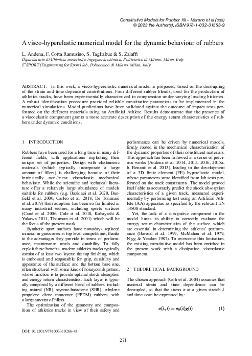 (PDF) Constitutive Models for Rubber XII