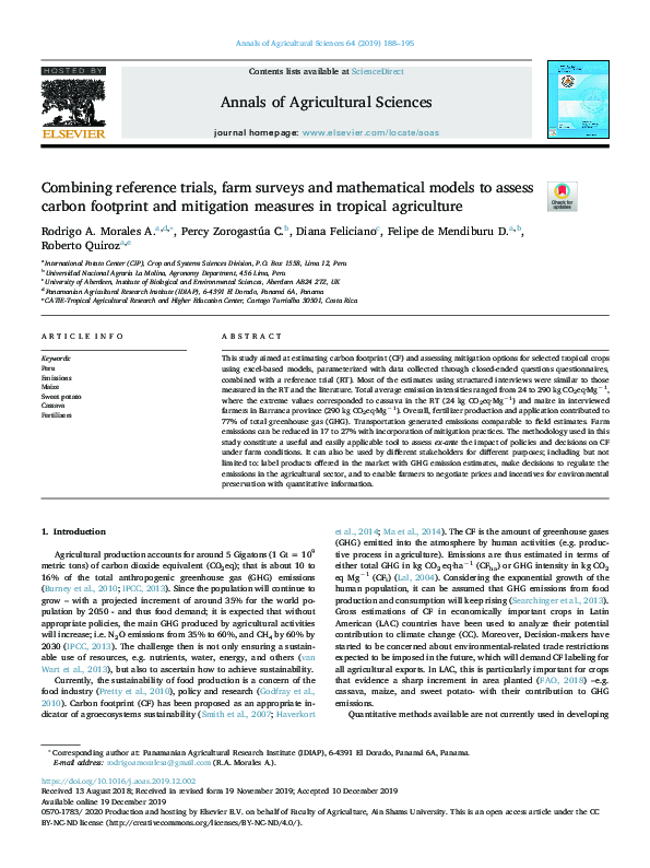(PDF) Combining reference trials, farm surveys and mathematical models ...