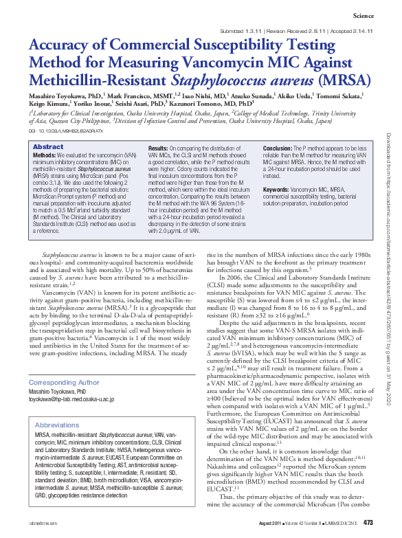 (PDF) Accuracy of Commercial Susceptibility Testing Method for ...
