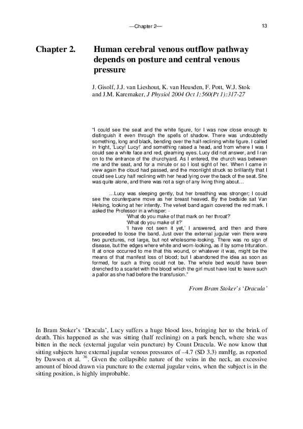 (PDF) Human cerebral venous outflow pathway depends on posture and ...
