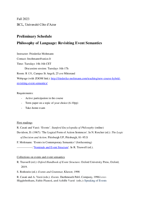 (PDF) Revisiting Event Semantics