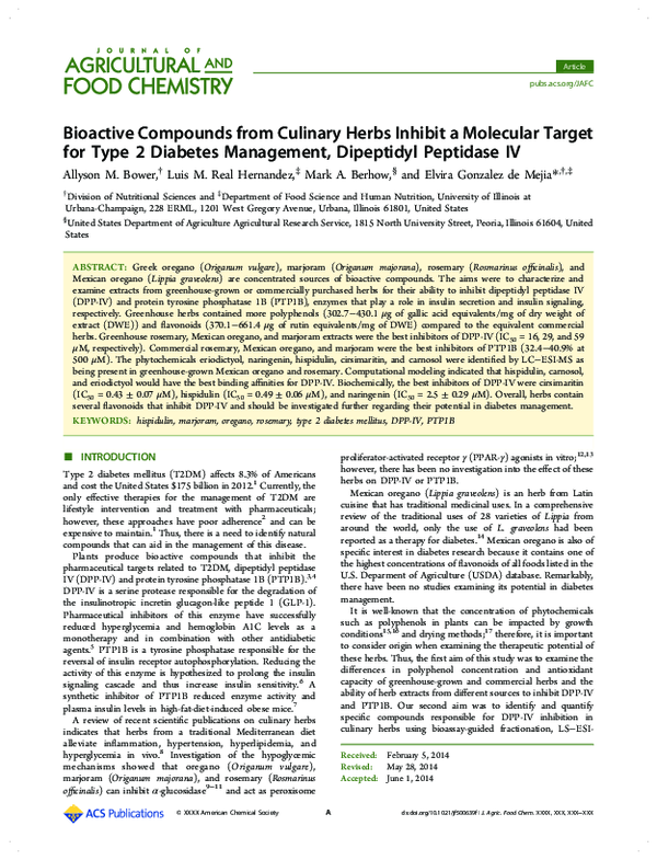(PDF) Bioactive compounds from culinary herbs inhibit a molecular ...