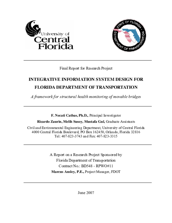 (PDF) Integrative Information System Design for Florida Department of ...