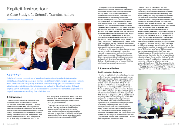 (PDF) Harding & Shields (2021) Explicit Instruction- A Case Study