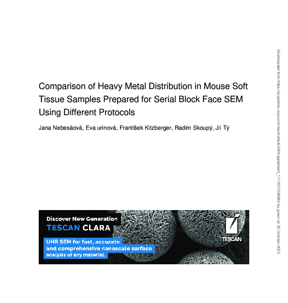 (PDF) Comparison of Heavy Metal Distribution in Mouse Soft Tissue ...