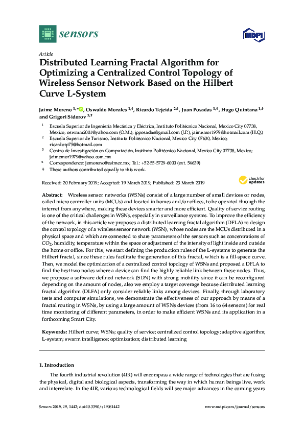 (PDF) Distributed Learning Fractal Algorithm for Optimizing a Centralized Control Topology of ...
