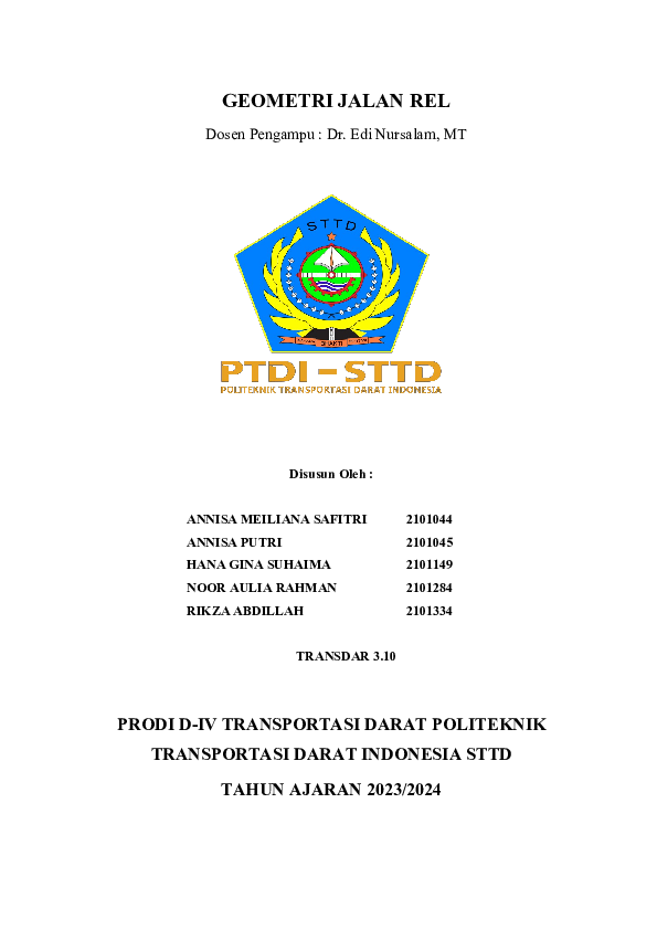 (DOC) GEOMETRI JALAN REL