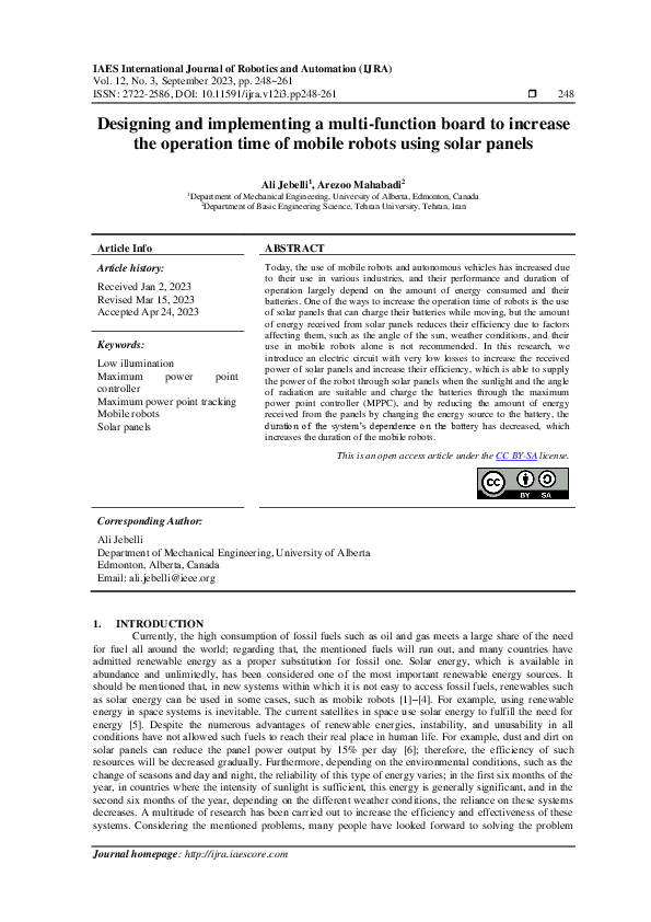 Pdf Designing And Implementing A Multi Function Board To Increase The Operation Time Of Mobile
