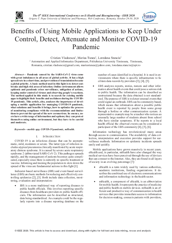 (PDF) Benefits of Using Mobile Applications to Keep Under Control ...