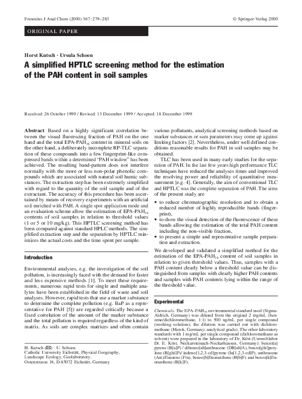 (PDF) A simplified HPTLC screening method for the estimation of the PAH ...