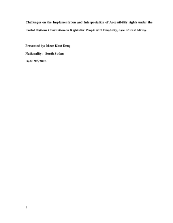 (DOC) Challenges on the Implementation and Interpretation of ...