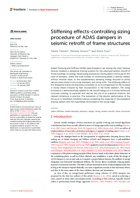 (PDF) Stiffening effects-controlling sizing procedure of ADAS dampers ...