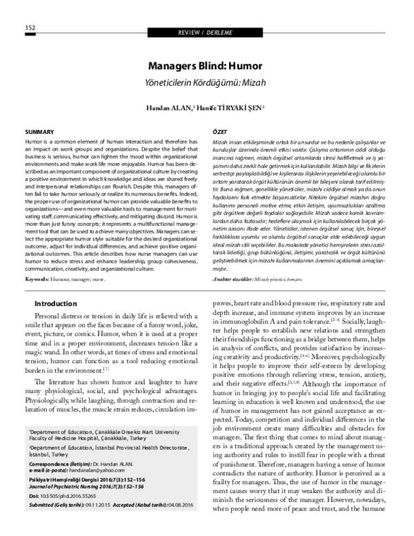 (PDF) Managers Blind: Humor