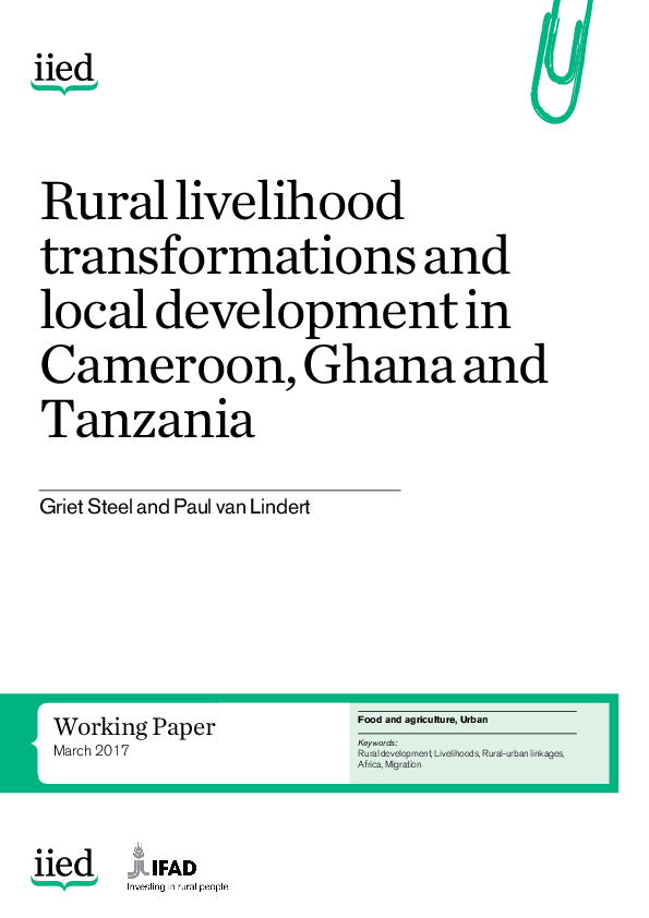 (PDF) Rural livelihood transformations and local development in ...